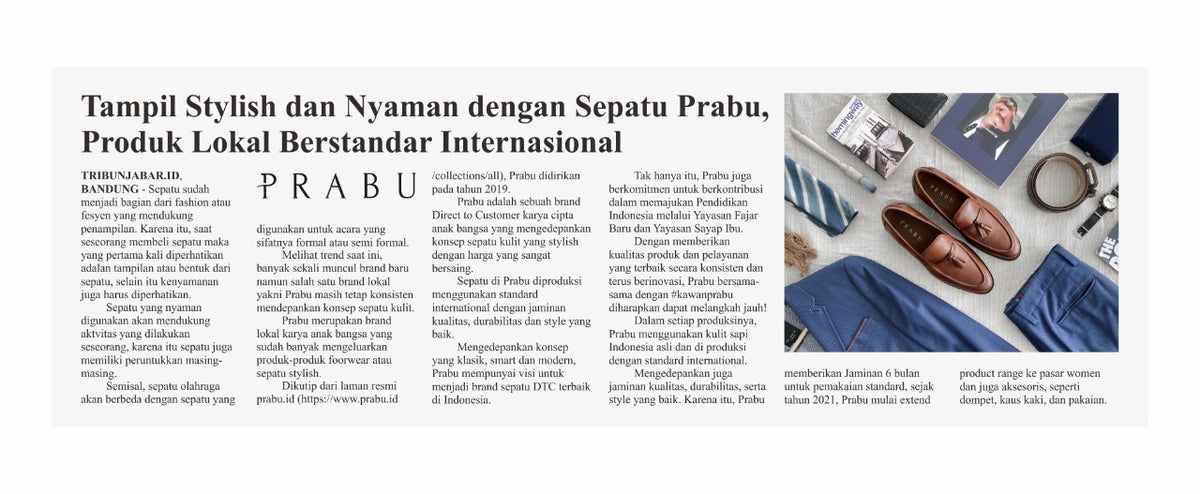 Tribune: Tampil Stylish dan Nyaman dengan Sepatu Prabu, Produk Lokal B ...